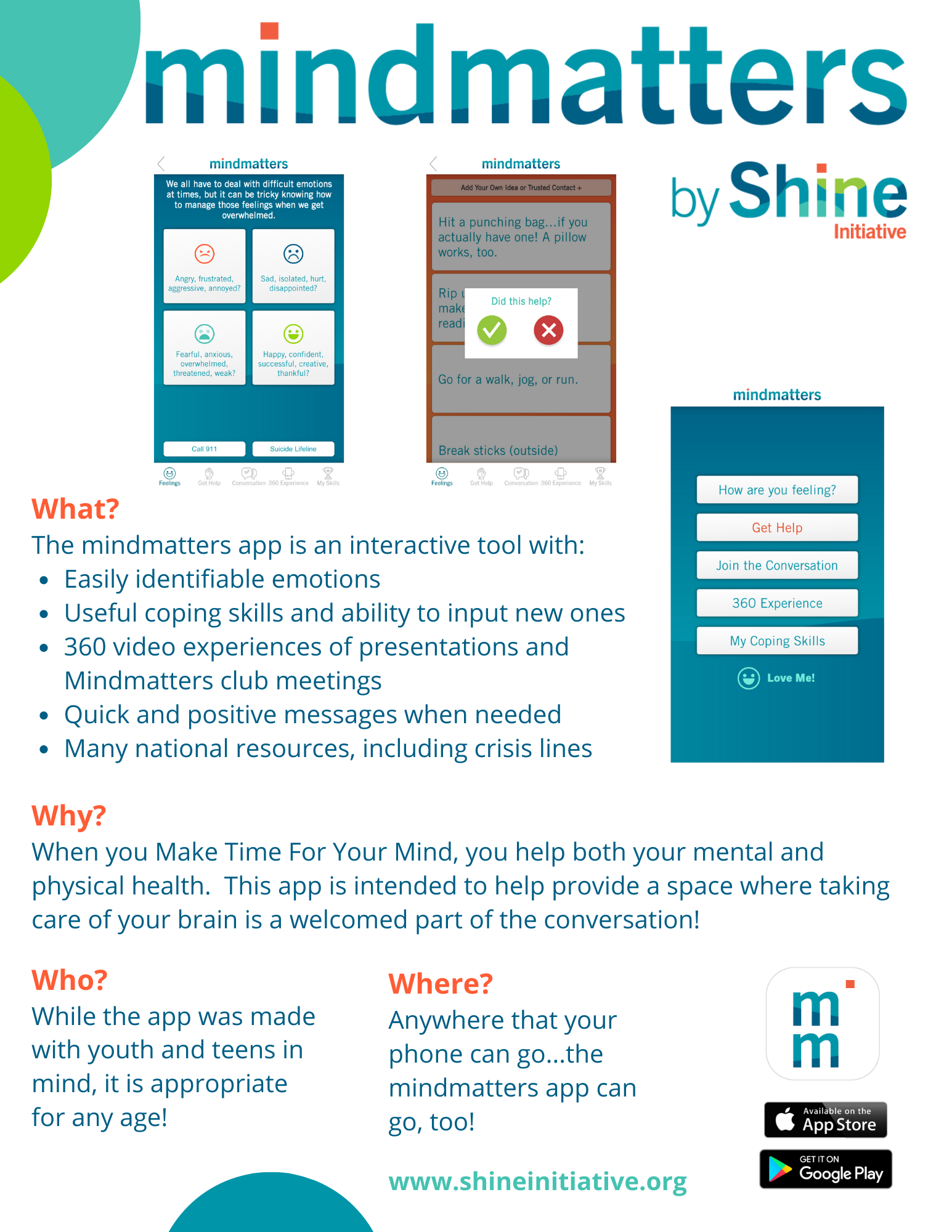 Introducing: the MindMatters App - Shine Initiative